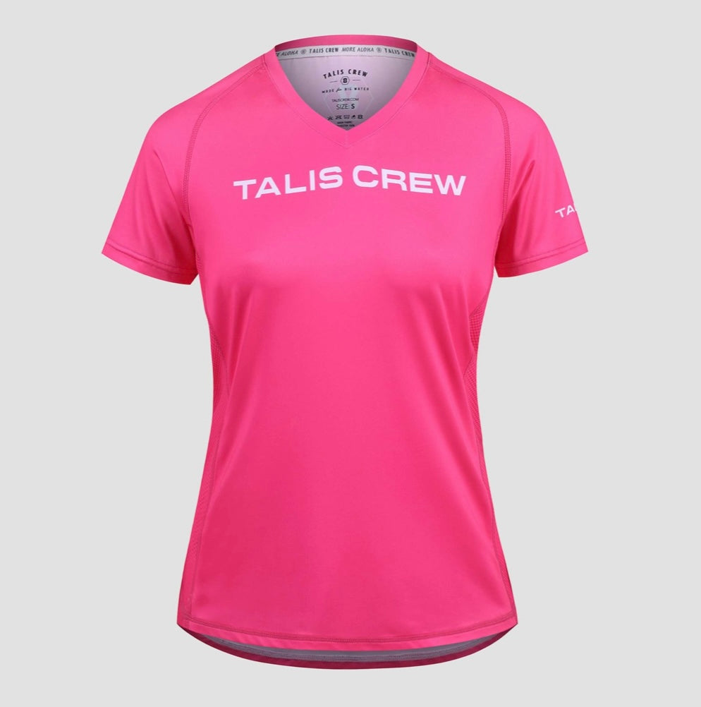 Talis Crew Women’s Pink s/s paddling jersey – Hana Hou Paddlesports